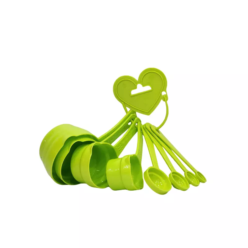 8Pcs Measuring Cup & Spoon Set (Green) – Precise Kitchen Measurement Tools